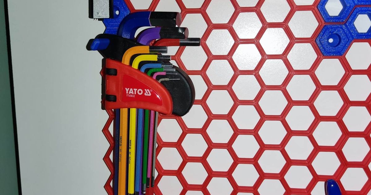 Yato Allen hex key holder for Honeycomb wall by Sebastian Wiszowaty | Download free STL model ...