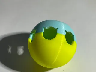 cat ball toy with cat heads by VSdesign | Download free STL model ...