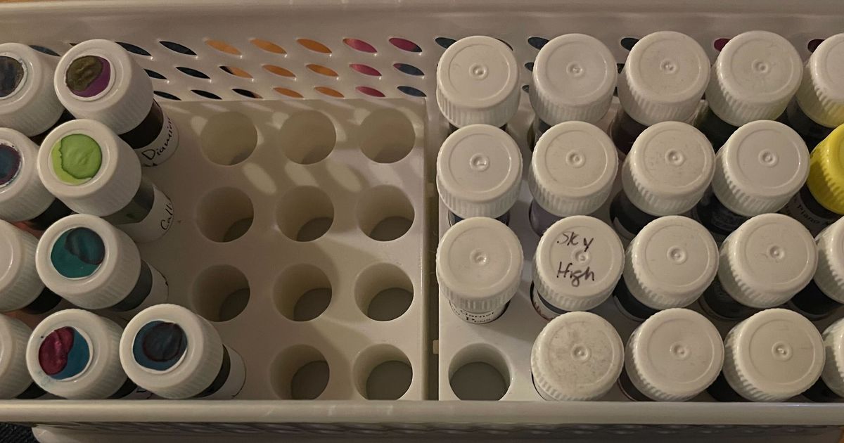 Ink sample bottle holder tray by mikebad | Download free STL model ...