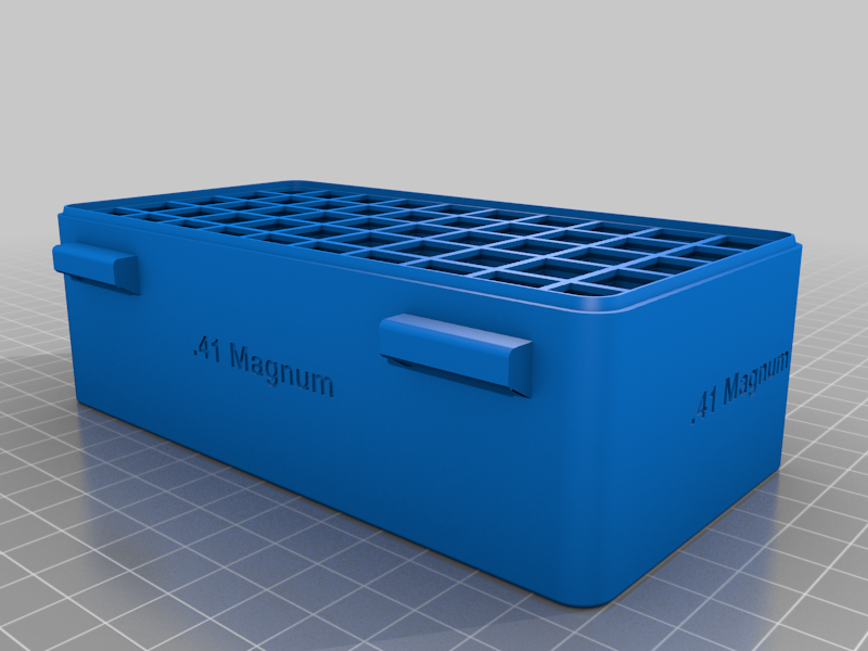 .41 Magnum, Head Up, Snug Double Snap Latch Modular Ammo Box by brass ...