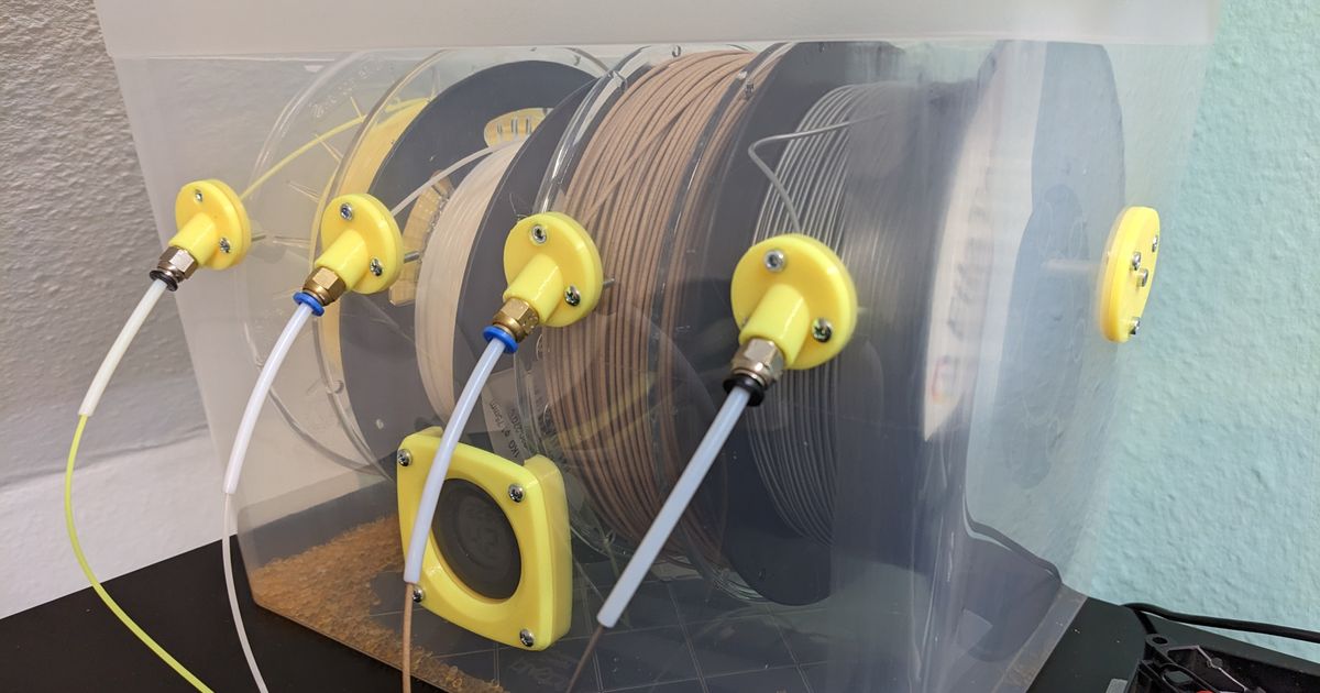 Filament box - universal mount, 6mm rod by Fipsthedog | Download free ...