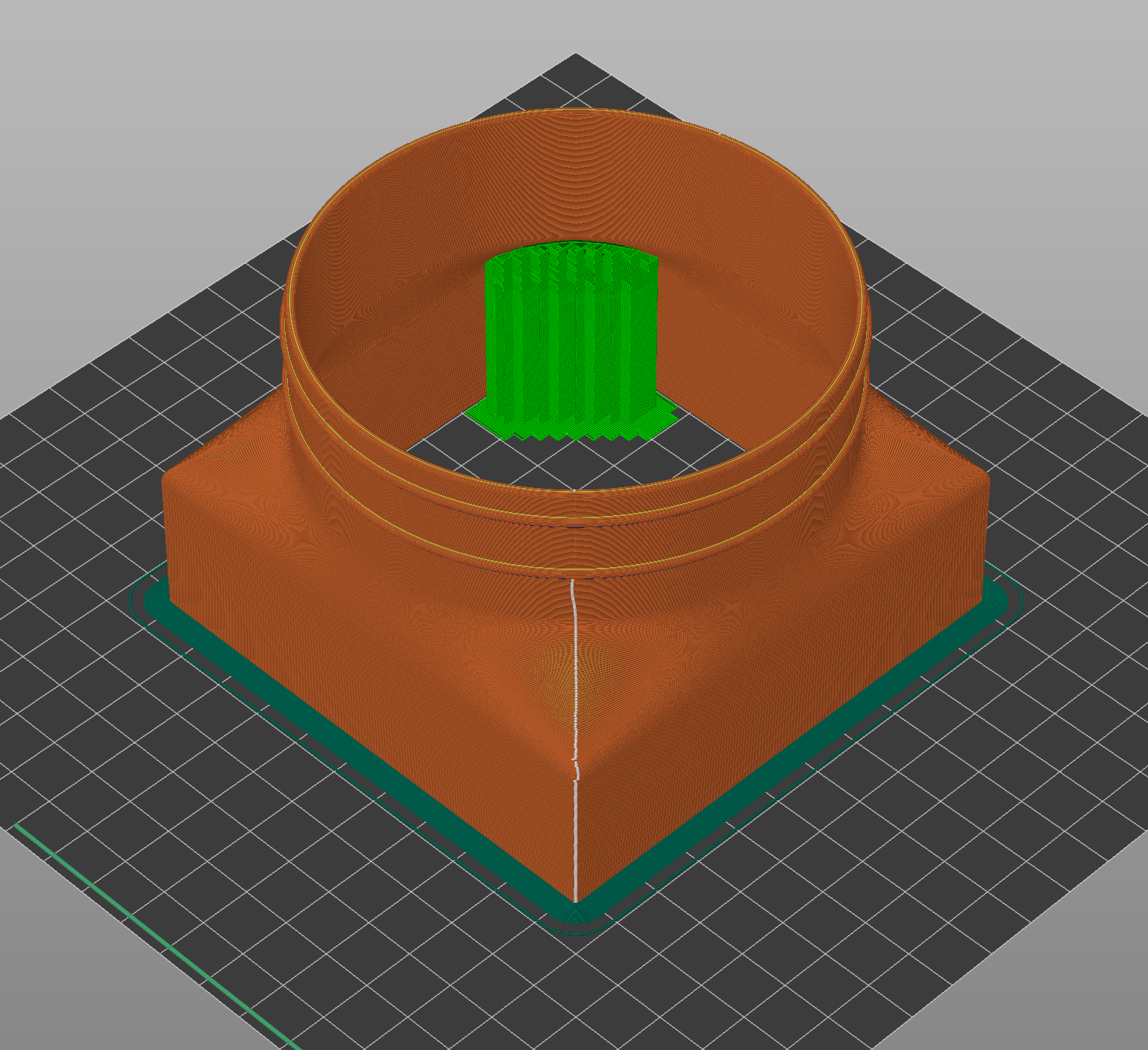 100mm transition box for 4" MSI vent by Ed | Download free STL model ...