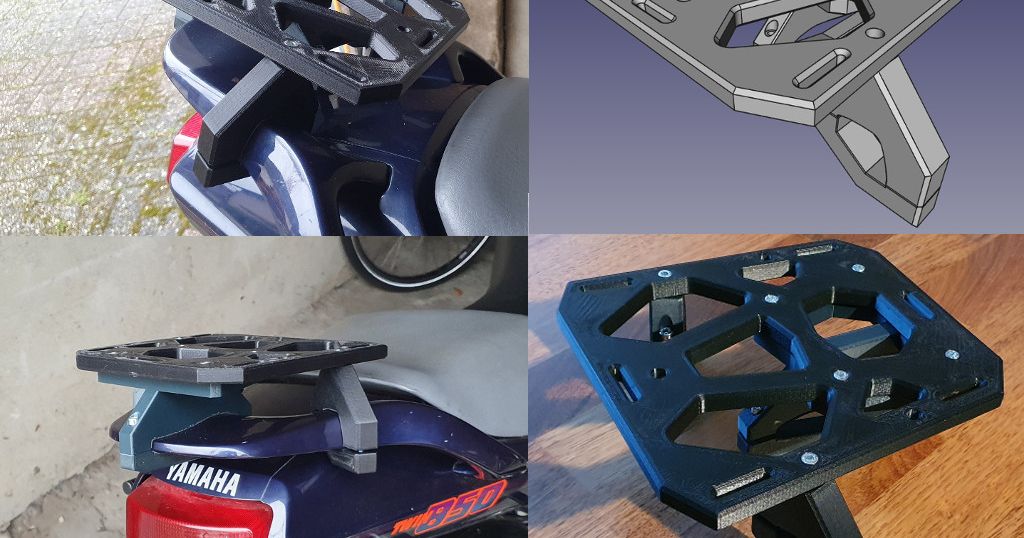 Yamaha TDM 850 Pannier Rack w. Mounts - Gepäckträger (3VD 4TX) mit ...