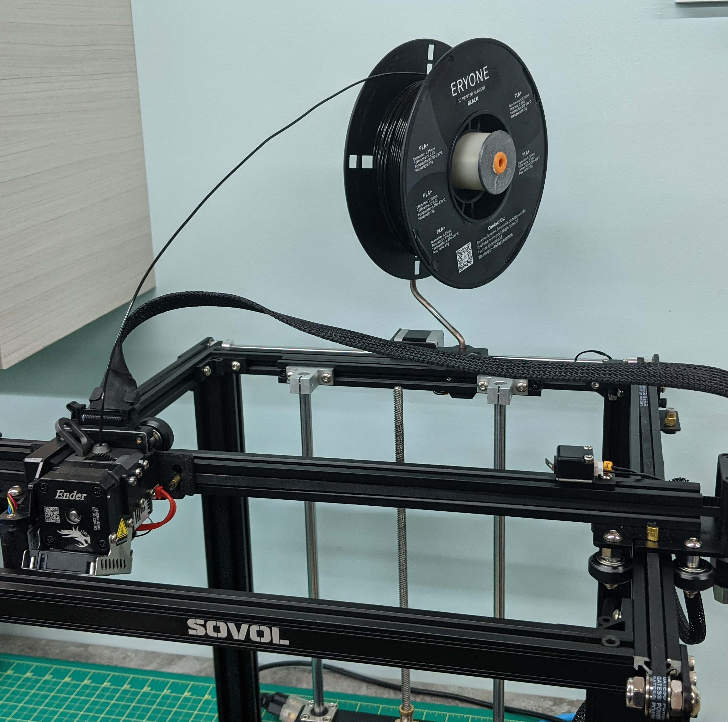 Pivoting filament spool holder for cube frame direct drive printer by ...