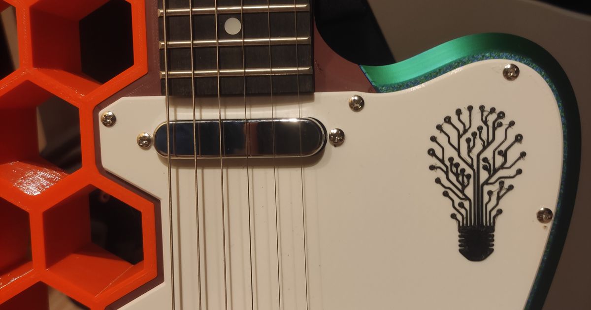 Light Bulb Prusacaster Pickguard by JL_Design | Download free STL model ...