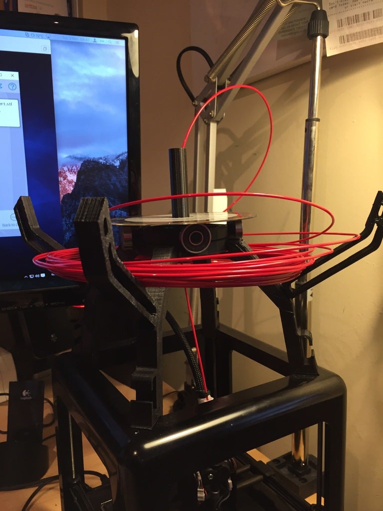 M3D Horizontal overhead filament holder by BearThatCodes | Download ...