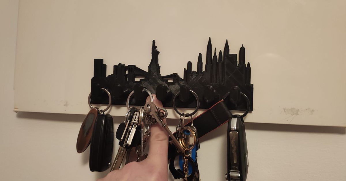 New York Skyline Key Holder by David Ruiz | Download free STL model ...