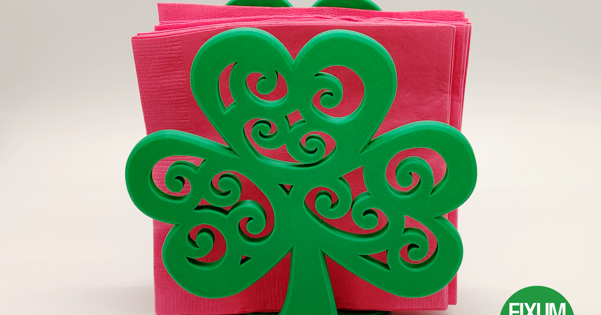 Swirly Shamrock St. Patrick's Day Napkin Holder by fixumdude | Download ...