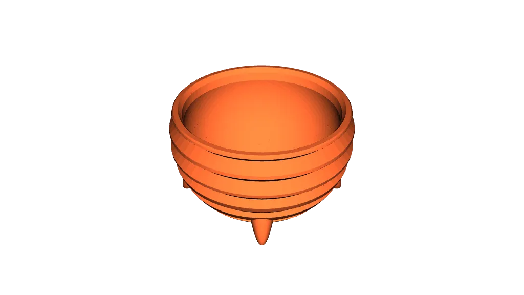Groovy Cauldron w/Feet (No Supports) by Triple G Workshop | Download ...