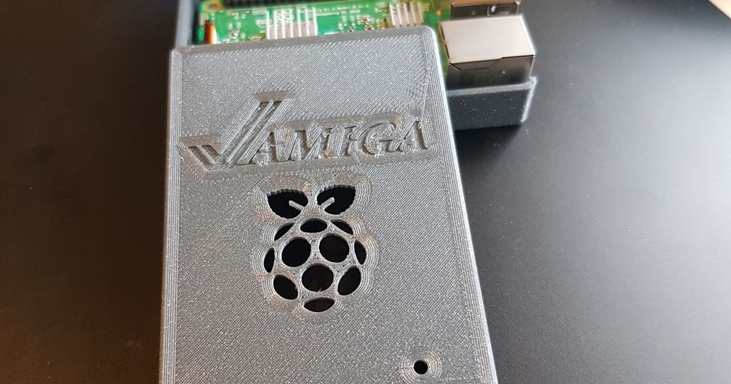 Top cover for Raspberry Pi 3 case with Amiga logo by DoktorOlsen ...
