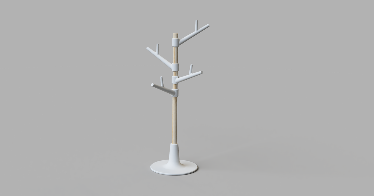 Simple Jewellery Tree Hanger by Layers Studio | Download free STL model ...