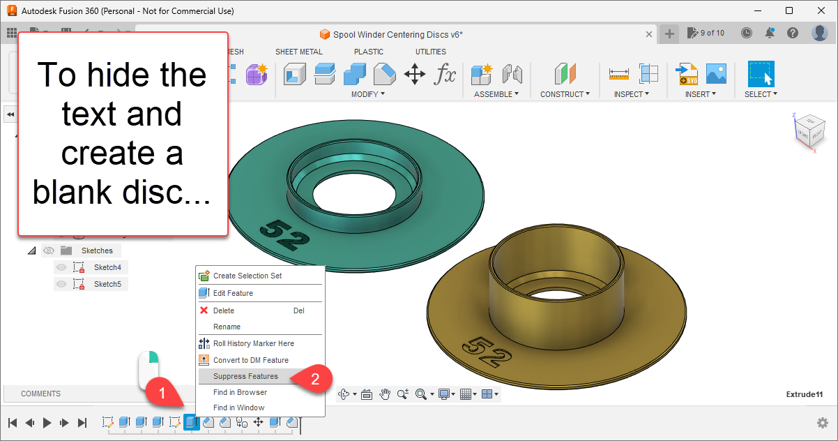 Centering Discs for Bambu Spool Switcher & Winder by Ed Johnson ...