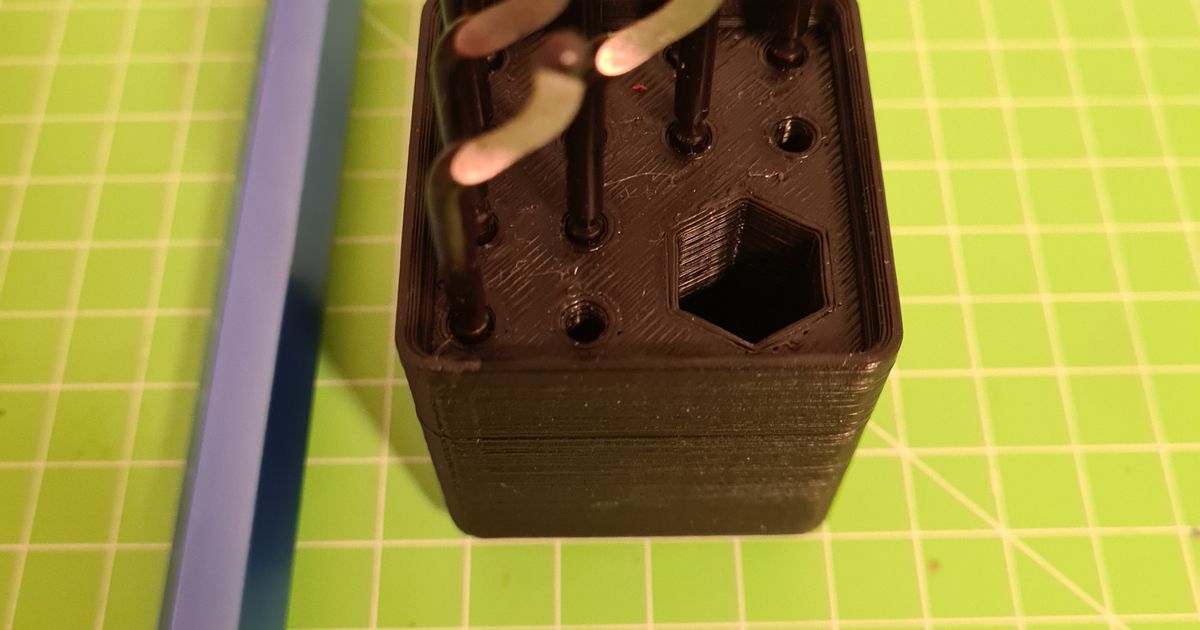 Gridfinity Deburring Tool Holder with Hex Handle by proxel | Download free STL model ...