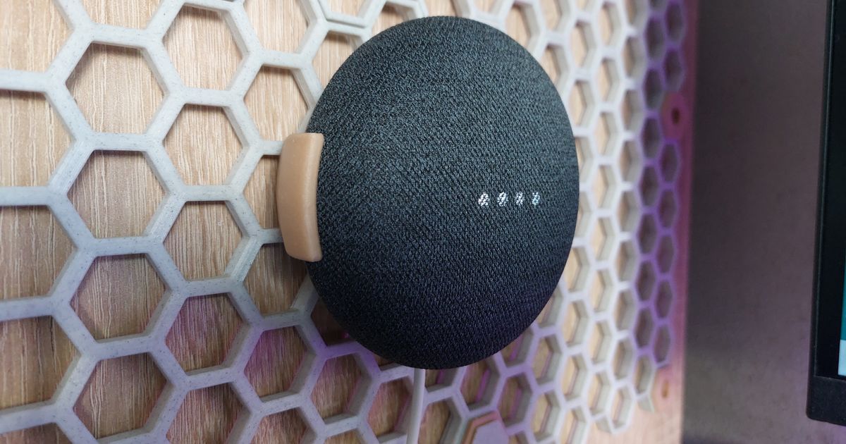 Google nest mini wall mount for Honeycomb storage wall by Oliver Dluhý ...