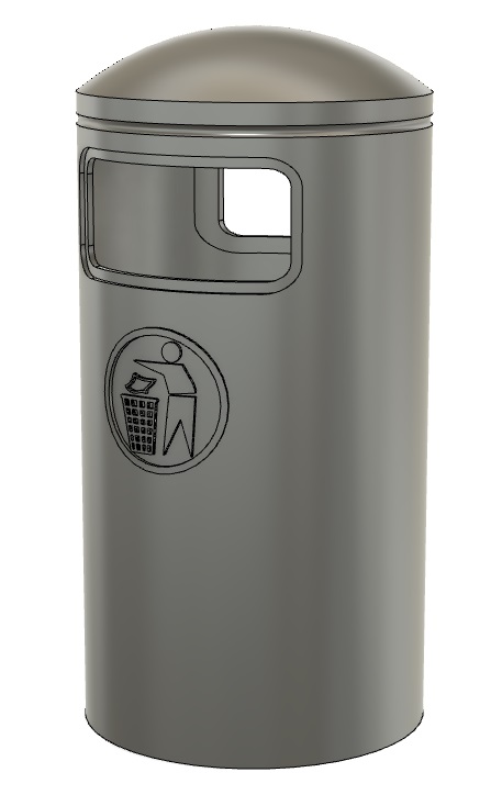UK Street Litter Bin by MrFlippant | Download free STL model ...