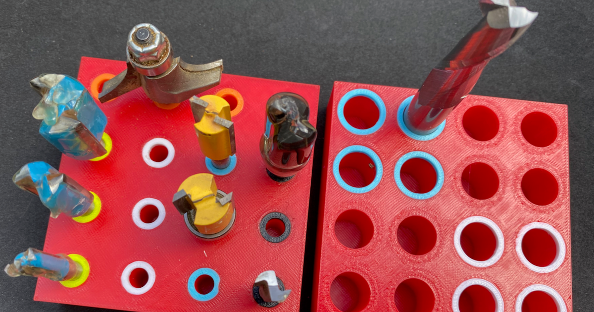Router Bit Storage by PeteJ | Download free STL model | Printables.com