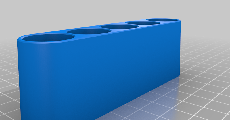 test tube stand (5 tubes) by HeavyMetalGuy | Download free STL model ...