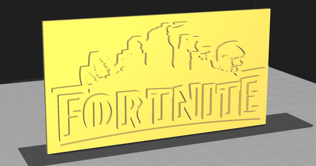 Fortnite 2D Plate Logo by Nicolas4875 | Download free STL model ...