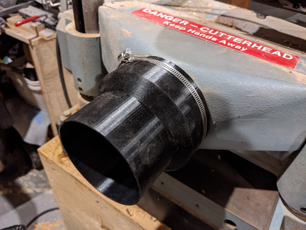 Dust port adapter for Delta RC-33 planer by Antipode | Download free ...