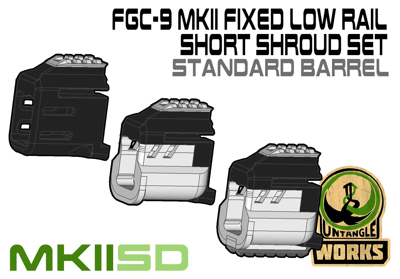 FGC-9MKIISD fixed low rail set for the short shrouds by UntangleWORKS ...