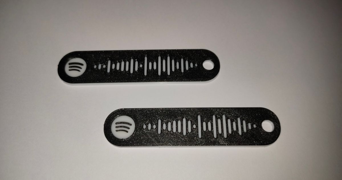Spotify codes keychain by braga3dprint | Download free STL model ...