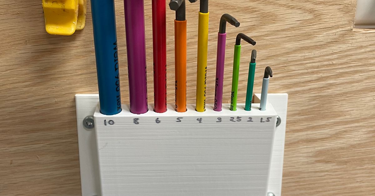 Wera Hex Key Holder by kentvoss | Download free STL model | Printables.com
