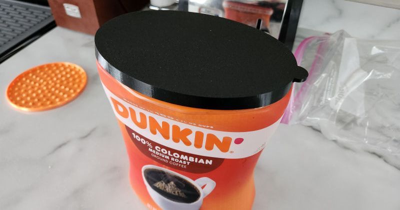 Dunkin Ground Coffee 27.5 oz Container Lid by Blake Haas | Download ...