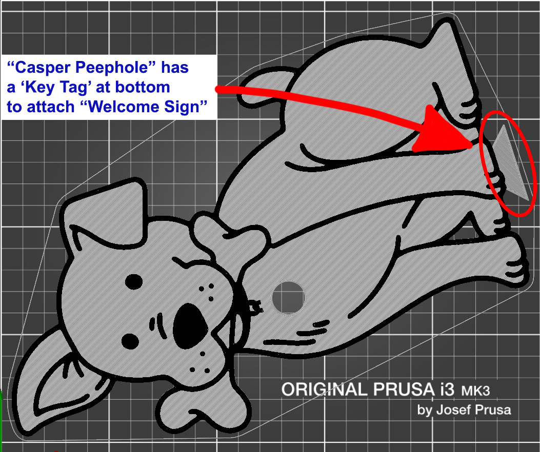 "Casper" door welcome sign by Ozzy The Artist | Printables Store