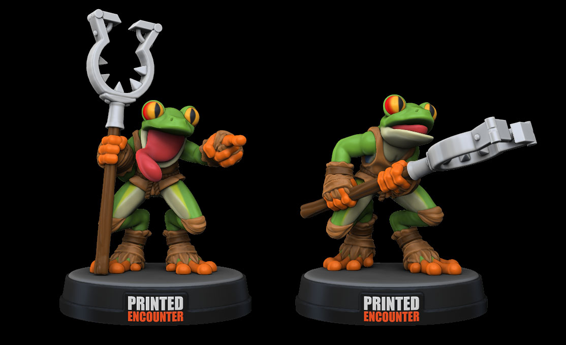 Frogfolk with Mancatcher by Printed Encounter | Download free STL model ...