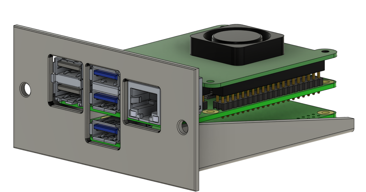 Raspberry Pi 4 Rackmount 2he With Ssd 2hu By Ledomme Download Free Stl Model