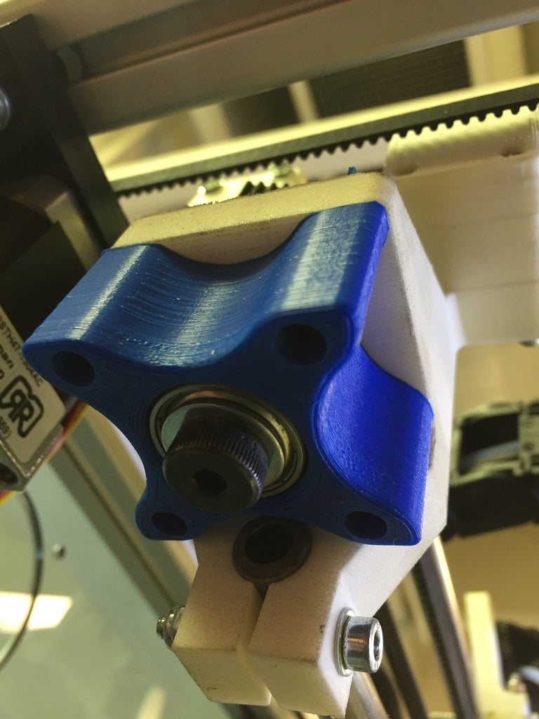 Dual bearing X-idler seat extension for the German RepRap x400 by Murat ...