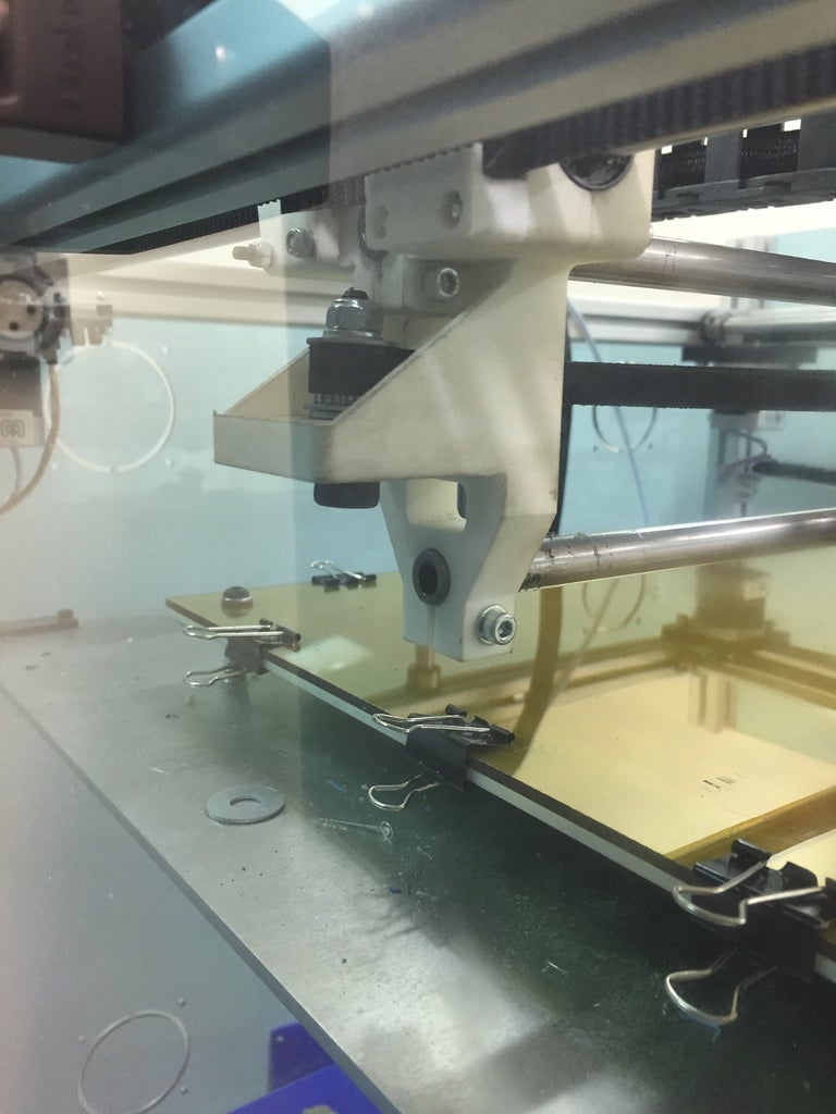 Dual bearing X-idler seat extension for the German RepRap x400 by Murat ...