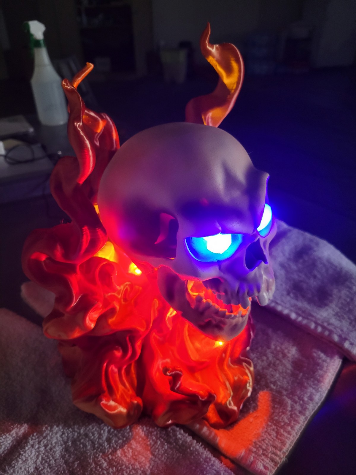 Skull in Flames by Desertpilot | Download free STL model | Printables.com