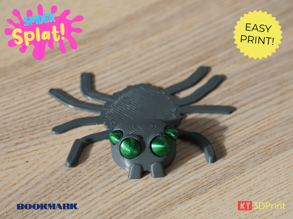 Spider splat! Bookmark - Easy and quick print by KT3Dprint | Download ...