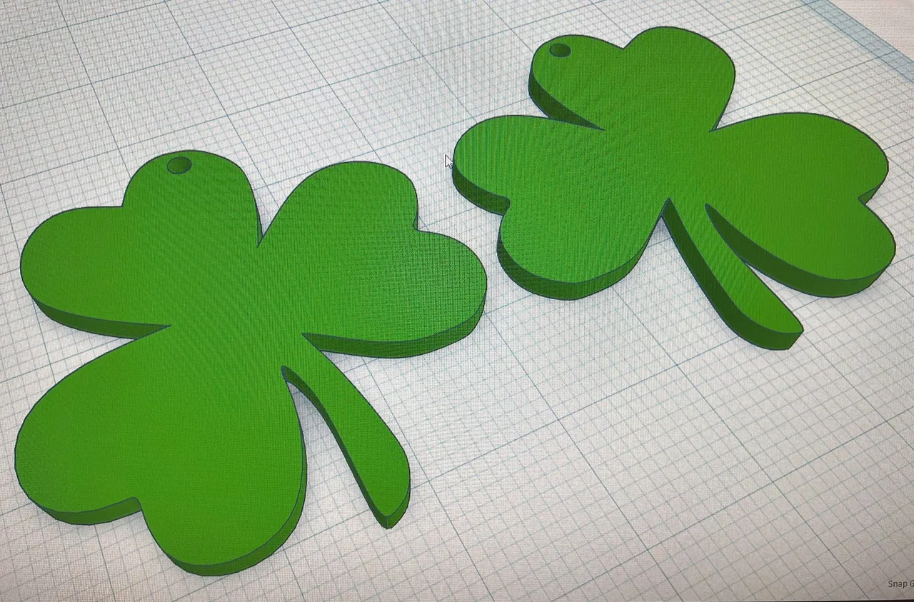 Solid Shamrock Earrings by ThunderClap | Download free STL model ...