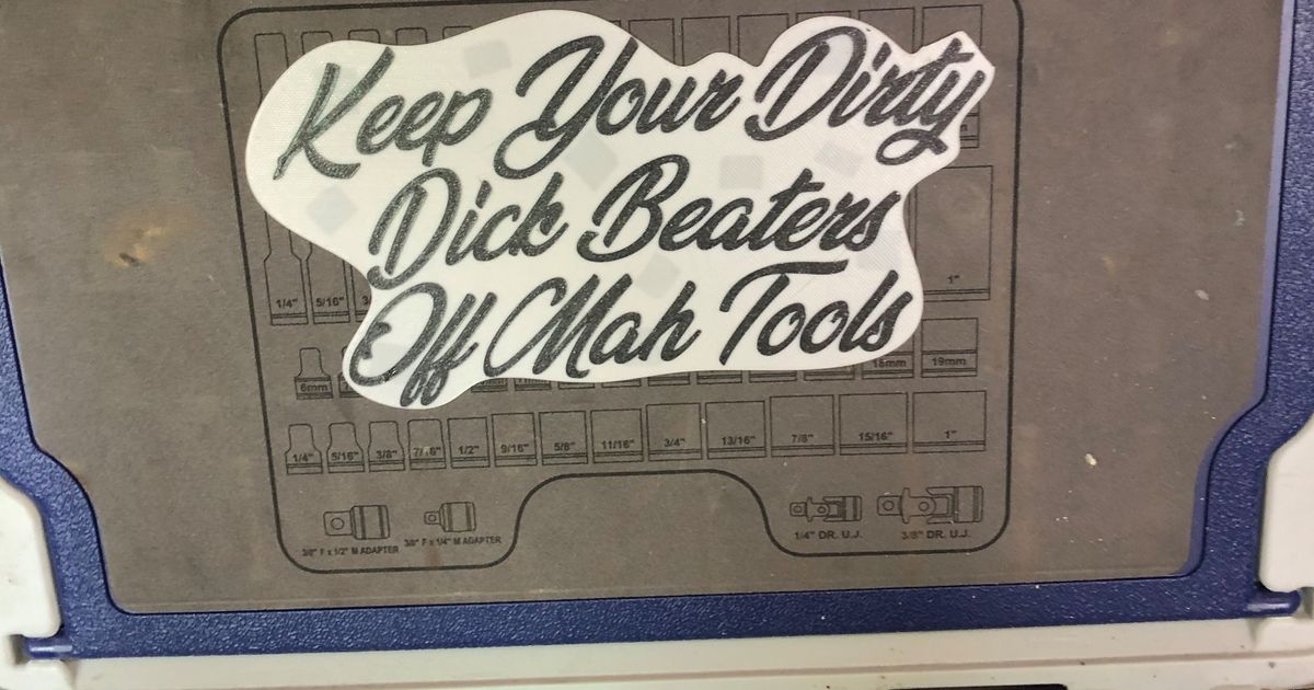 Tool Box Sign by JakeDK | Download free STL model | Printables.com