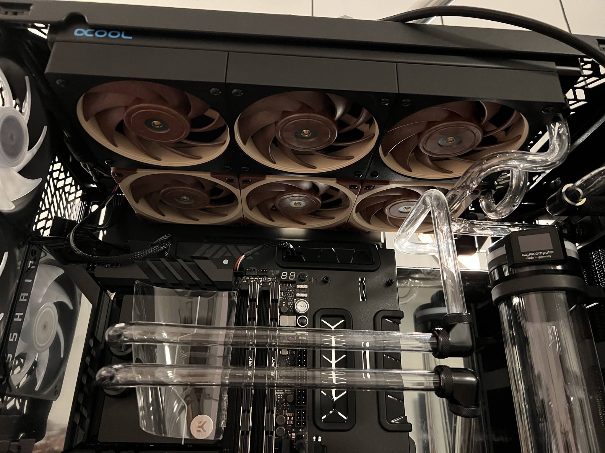 Noctua NF-A12x25 Cover for single 120 mm fan and 360 mm Alphacool ...