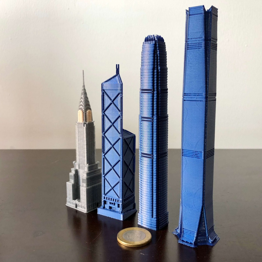 Skyscrapers of Hong Kong , China by MiniWorld3D | Download free STL ...
