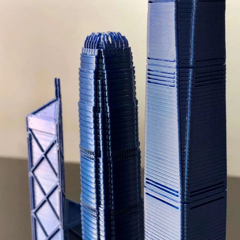 Skyscrapers of Hong Kong , China by MiniWorld3D | Download free STL ...