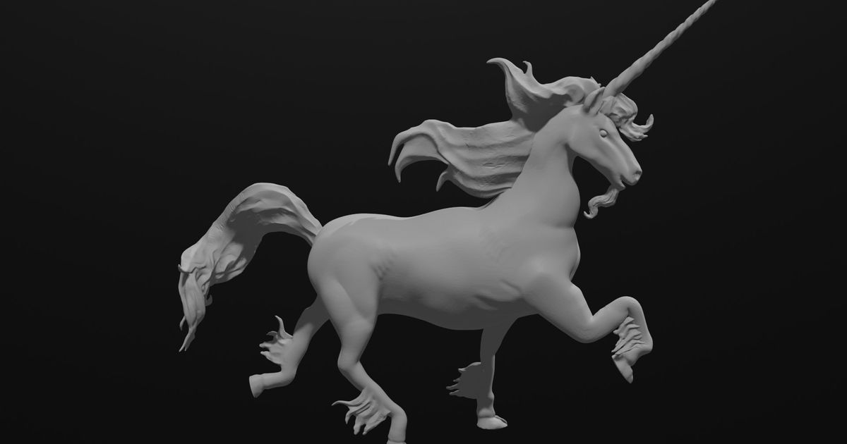 2nd Ed AD&D Unicorn by StormCrow 13 | Download free STL model | Printables.com