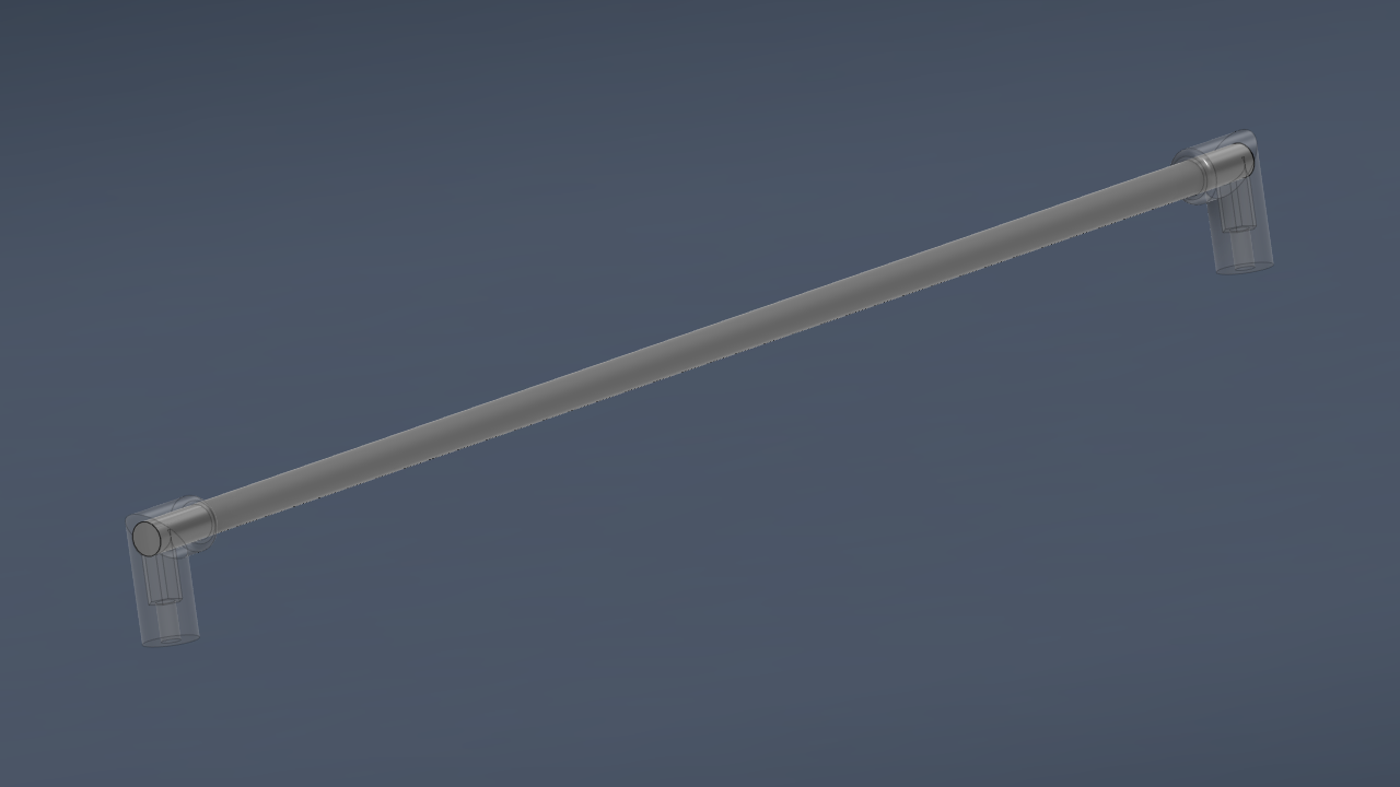 Handle for 8mm aluminium rod by DZa | Download free STL model ...