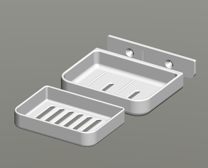 Very beautiful - Normal size soap dish with invisible mount - Easy to ...