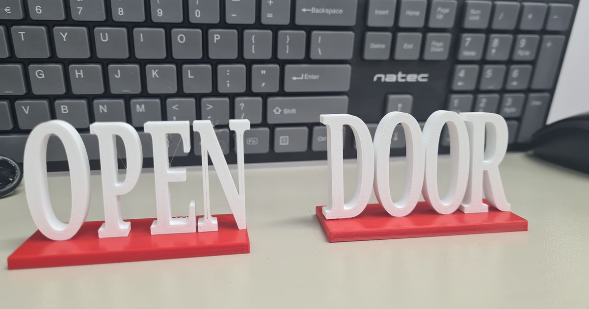 OPEN DOOR - TEXT by Hania Stępień | Download free STL model ...