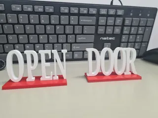 OPEN DOOR - TEXT by Hania Stępień | Download free STL model ...