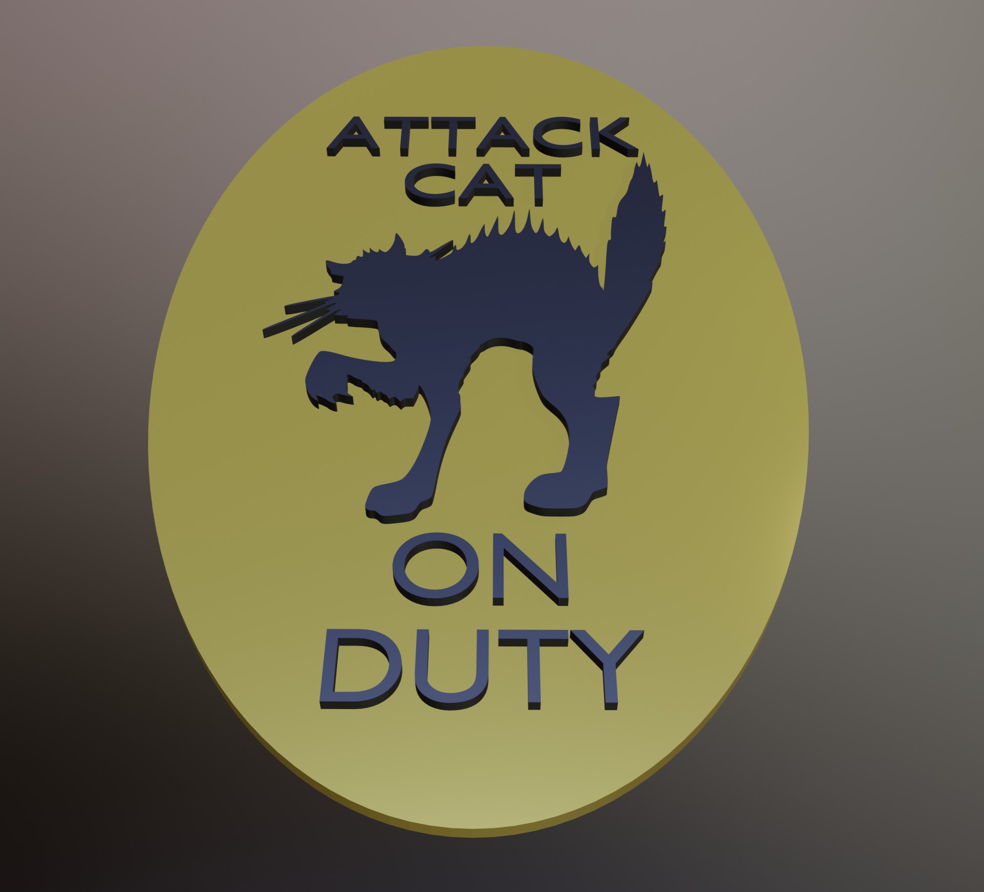 Attack Cat on Duty by CdR | Download free STL model | Printables.com