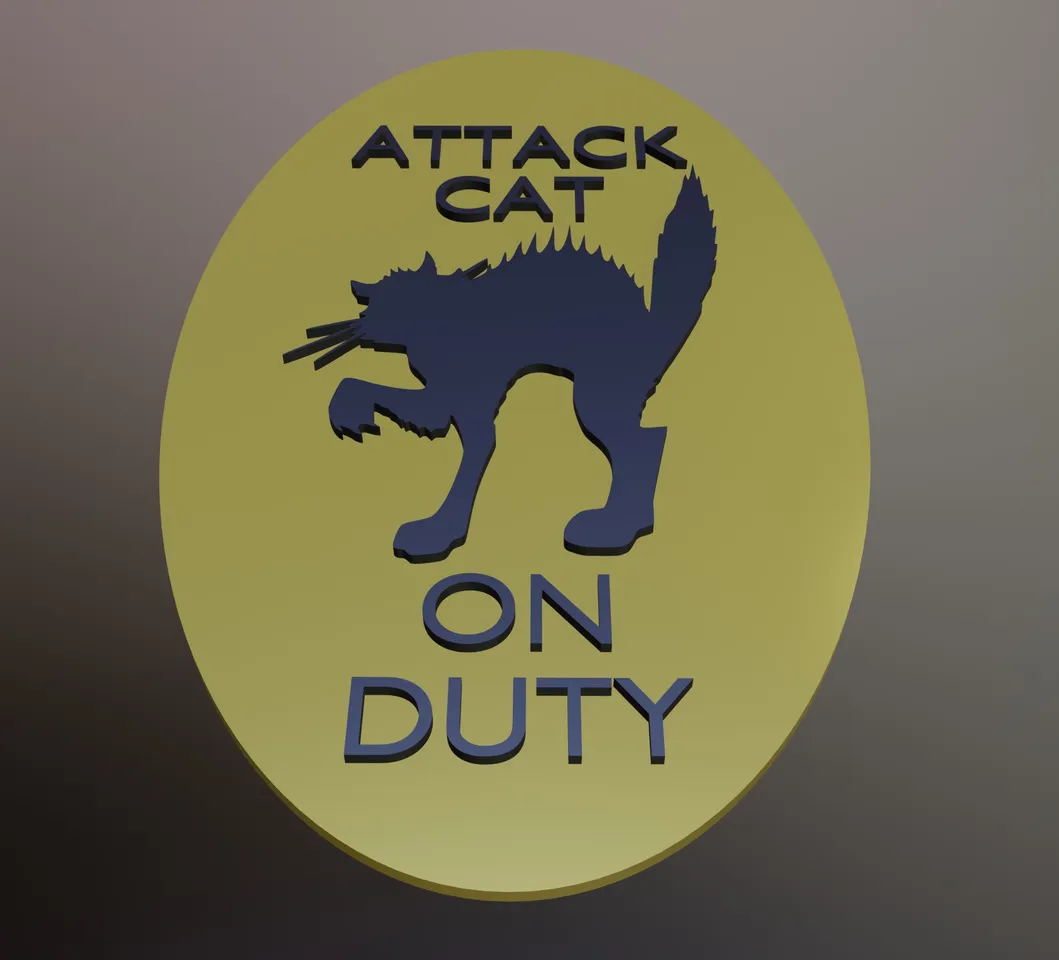 Attack Cat on Duty by CdR | Download free STL model | Printables.com