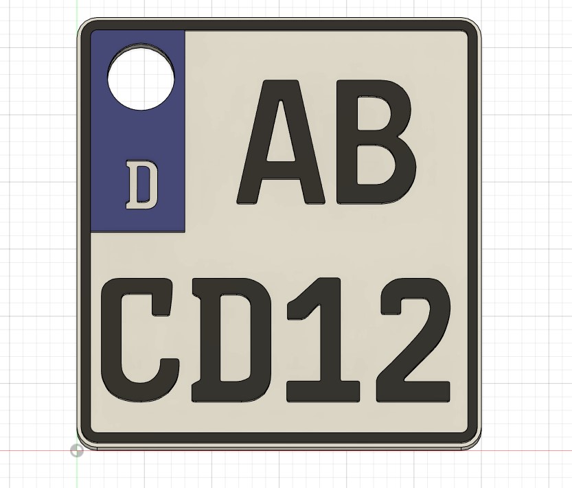 Numberplate Keyring German + E + motorcycle Remix by Kevin Weidl ...