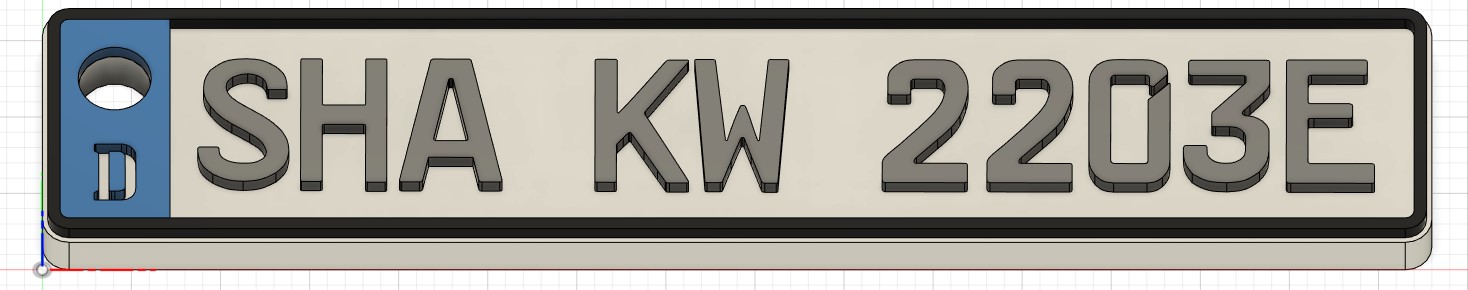 Numberplate Keyring German + E + motorcycle Remix by Kevin Weidl ...
