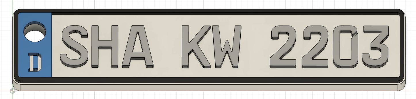 Numberplate Keyring German + E + motorcycle Remix by Kevin Weidl ...
