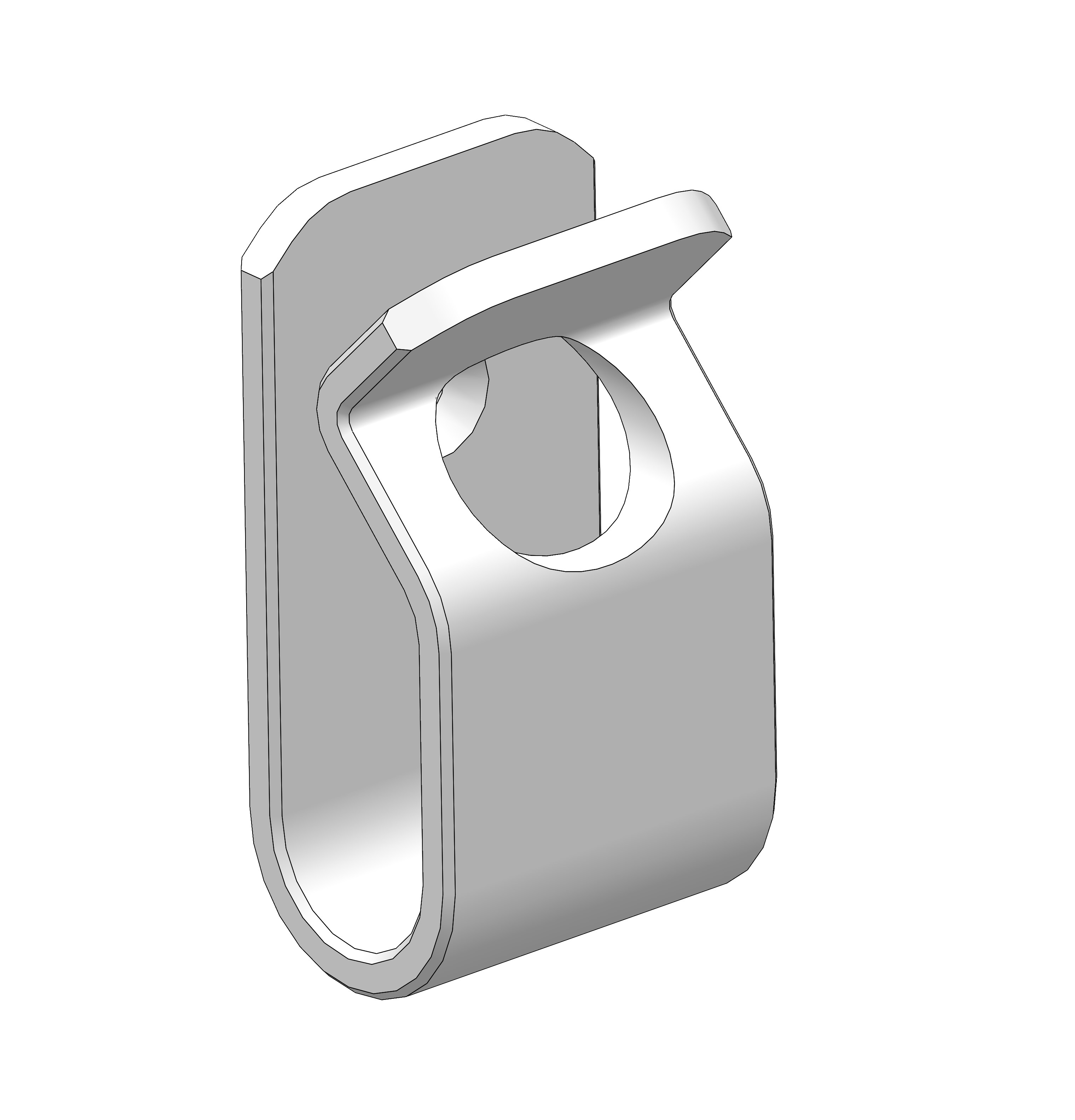 Simple wall-mounted cable clip by torechtmaker | Download free STL ...